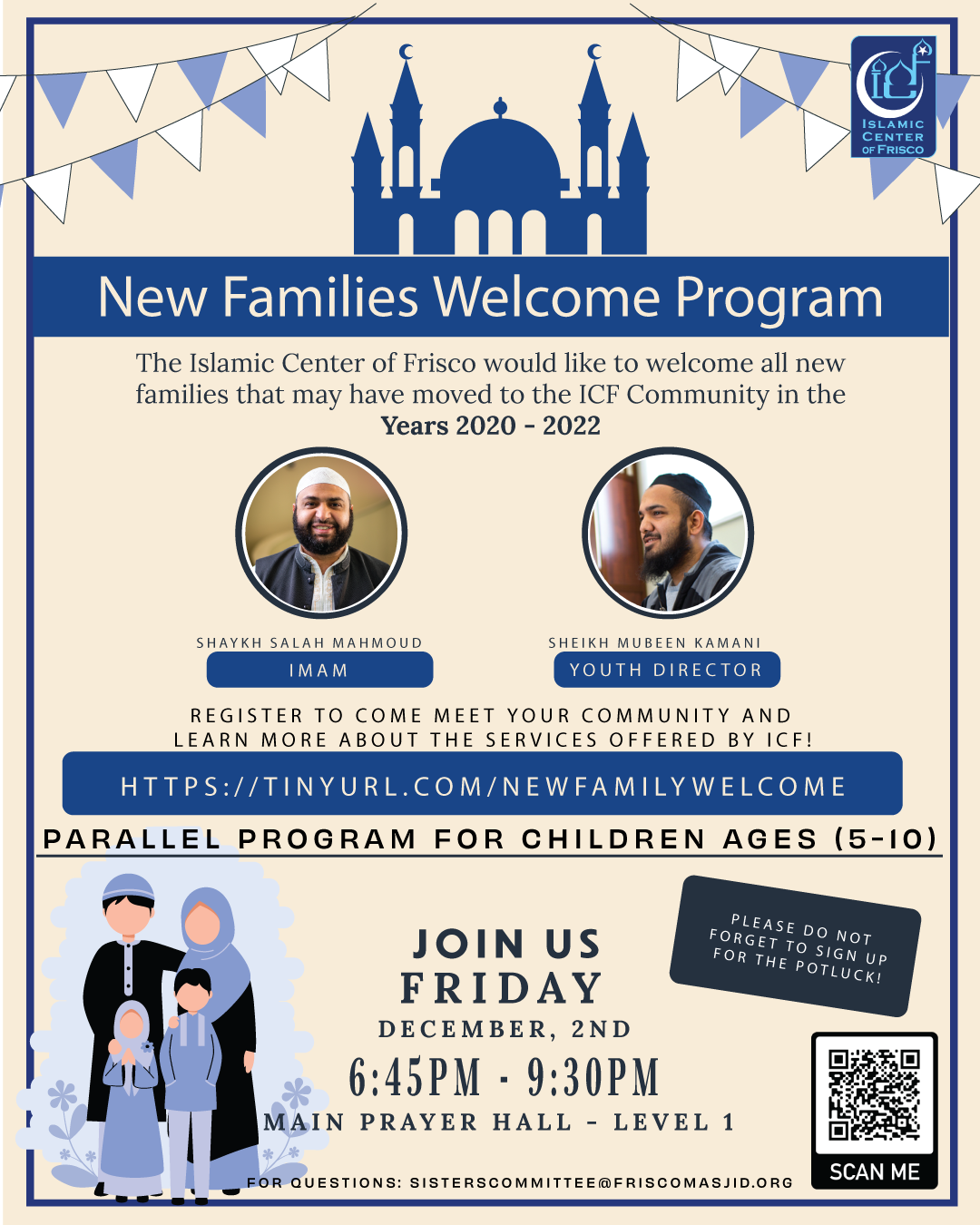 New Families Welcome Program-General Events - Frisco Masjid
